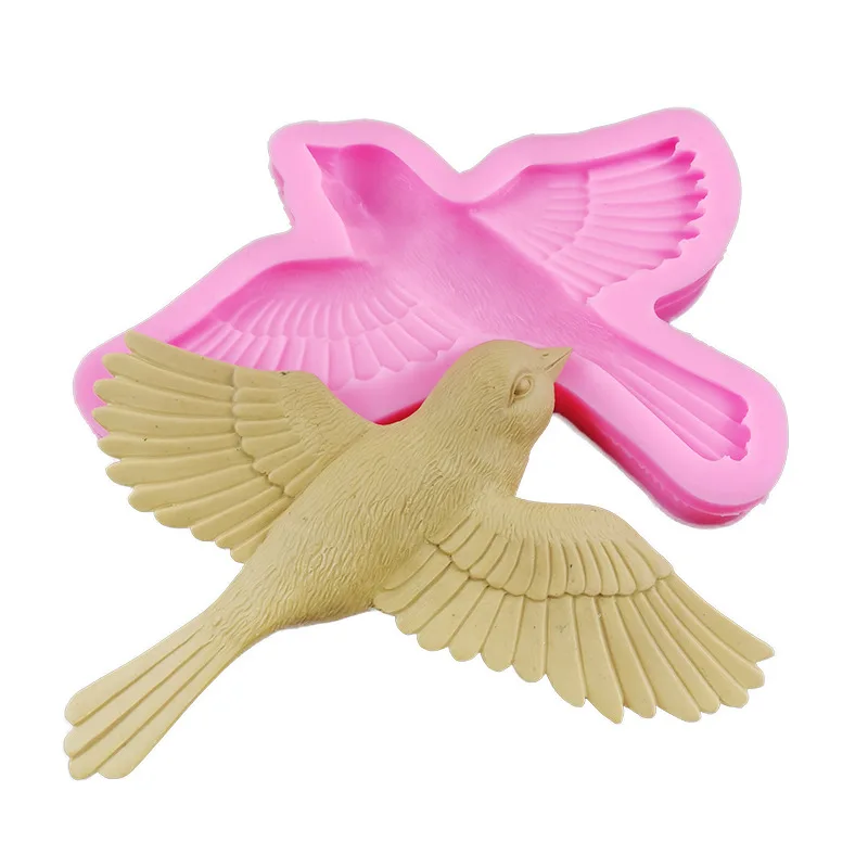 3D Swallow Bird Silicone Mold Chocolate Candy Mold DIY Paper Cup Cake ...