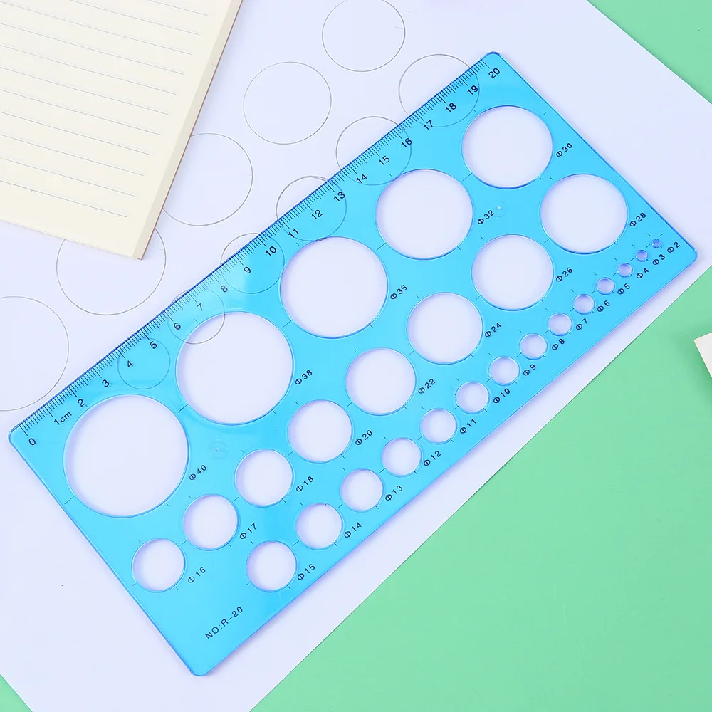 Round Hole Template Ruler Drawing Round Straight Ruler Screen Printing ...