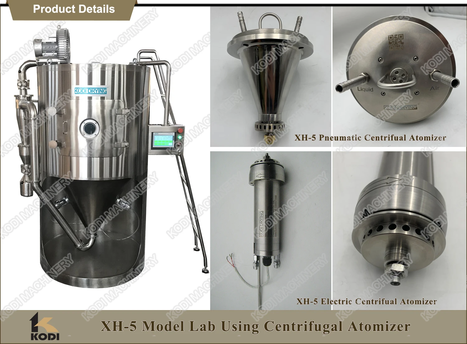 KODI XH Series Stainless Steel Spray Dryer Atomizer