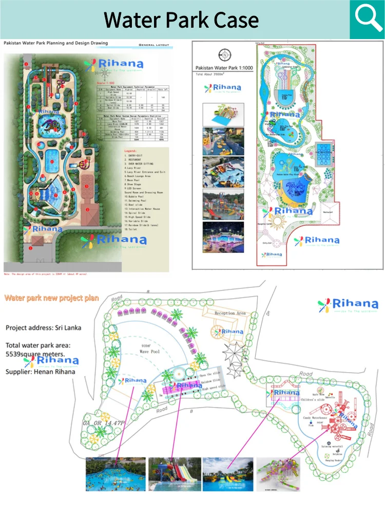 Designing Outdoor Aqua Park - Water Park Plan for New Project