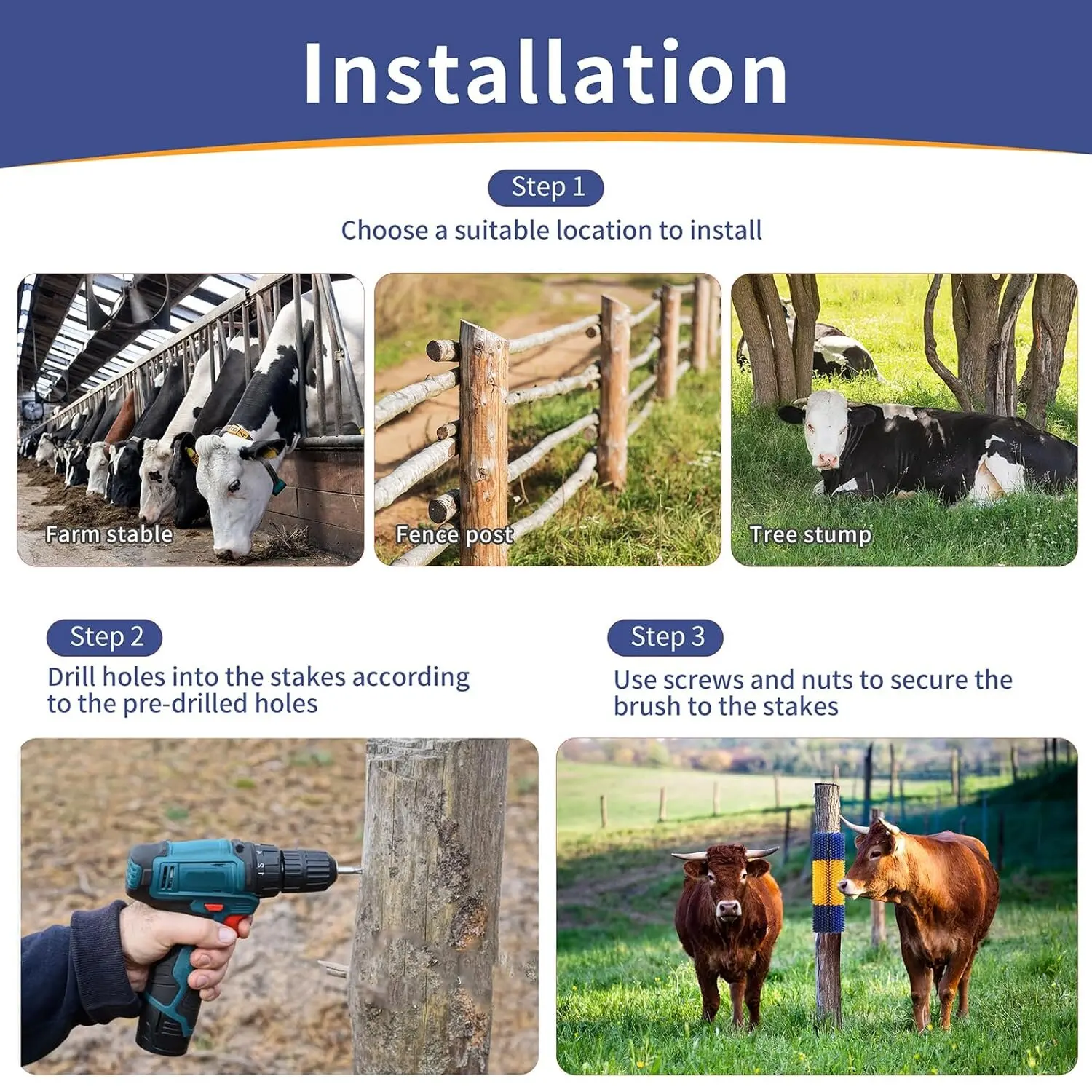 Half Round Husbandry Cow Brush Roller for Livestock Massage