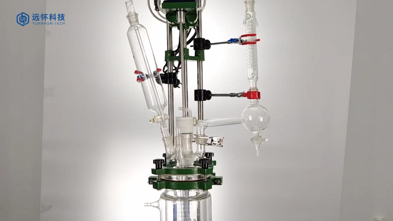 3l Chemistry Lab Reactor Catalytic Reaction Vessel Jacketed Glass ...