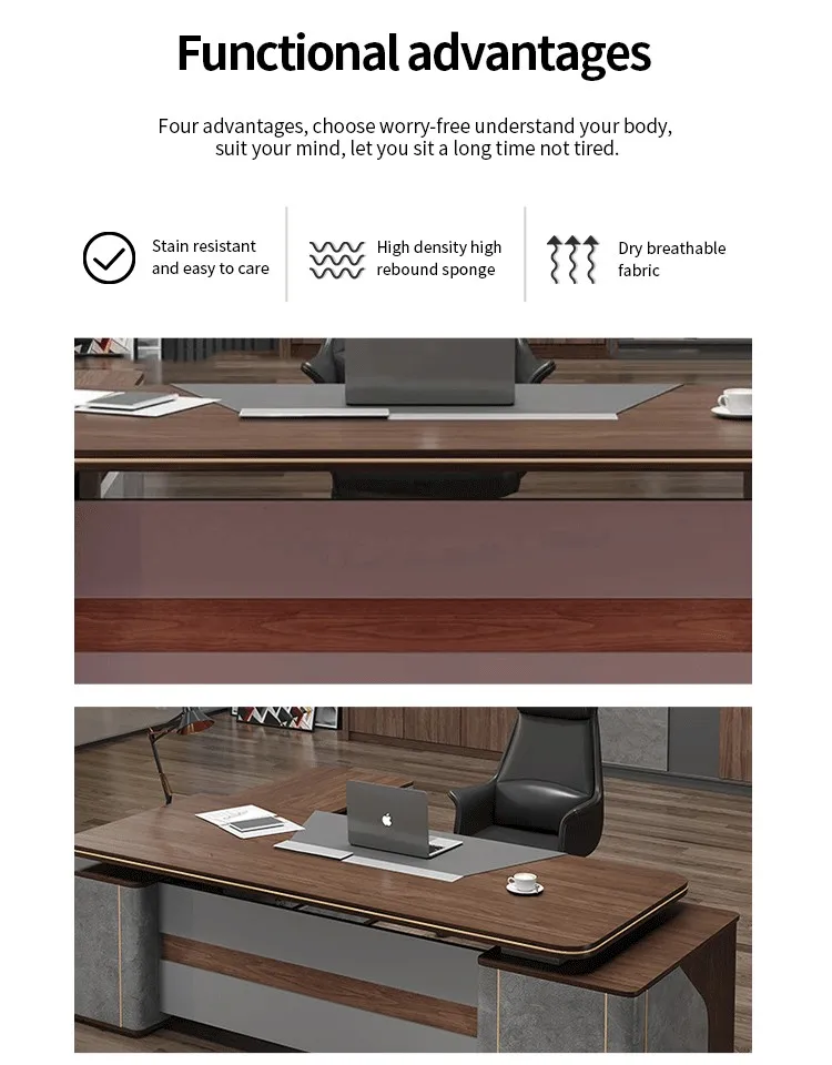 Modern Luxury Office Boss Table - Executive Desk Set