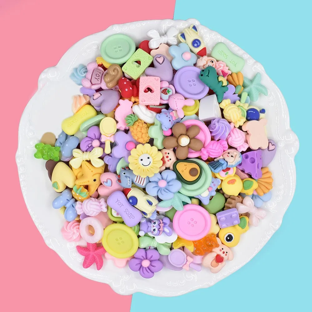 Wholesale Kawaii Cartoon Flat Back Charms Resin Cabochon for DIY DIY ...