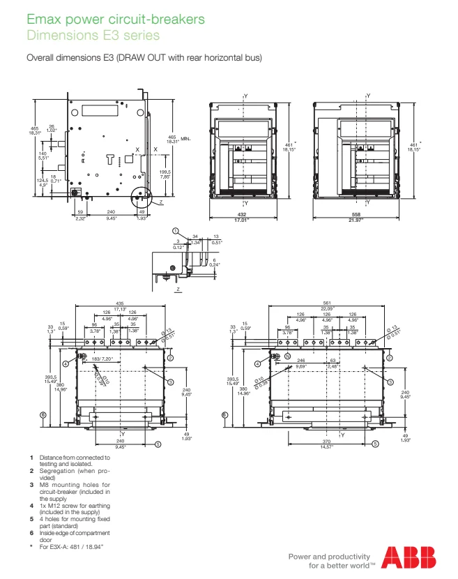 ABB SACE Emax 2500 AMP 380V 480V 690V air Circuit Breaker ACB E3N2500 ...