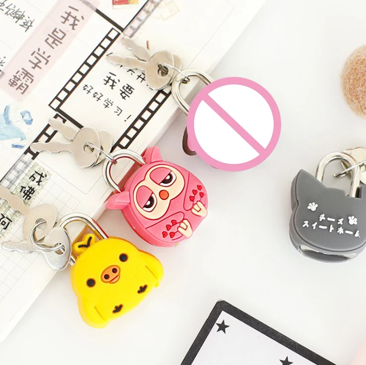 Mini Cute Lock Silicone Rubber Locks for Gifts - Various Colors