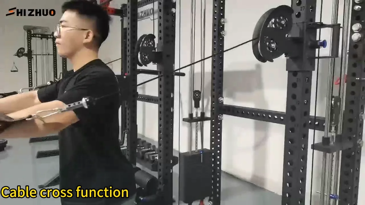 Customizable Fitness Gym Equipment Cable Crossover Power Squat Rack ...