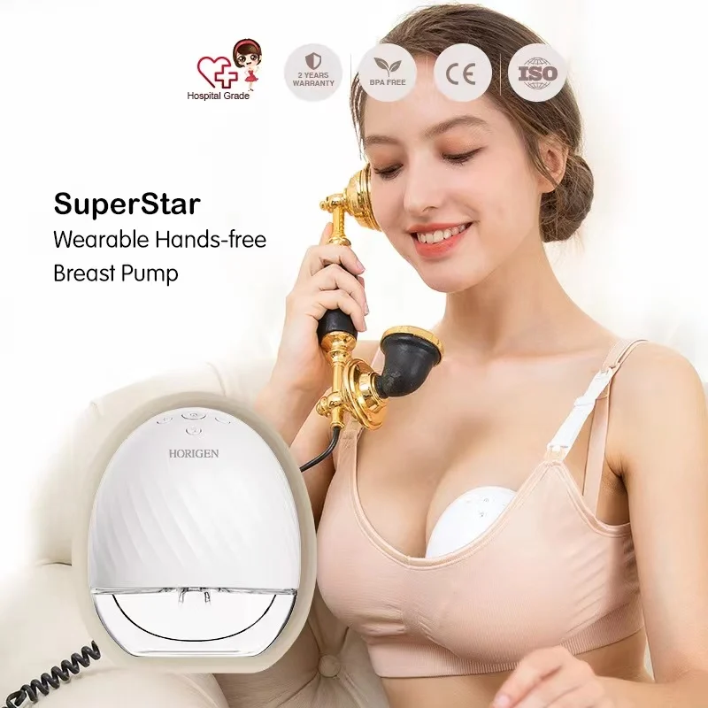 Ce Compliant Electric Wearable Breastpump Portable Hands Free Noiseless