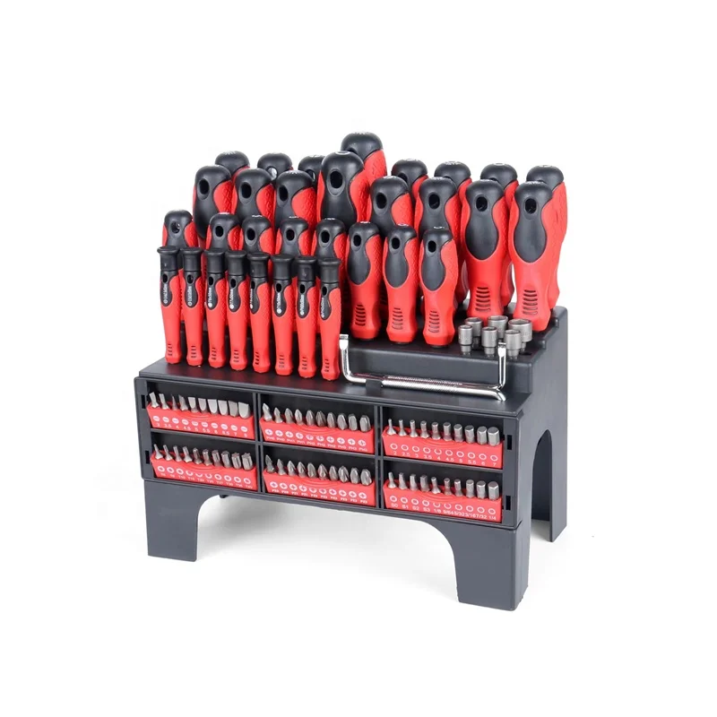 100 Pcs Hand Tools Screwdriver Combo Set With Pvc Insulated Handle ...