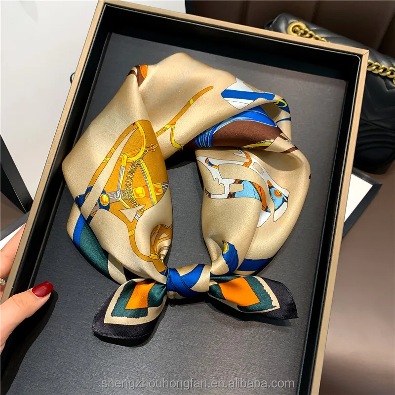 100% Silk Scarfs Small Square Scarf 21" X 21" Neck Scarf Breathable ...