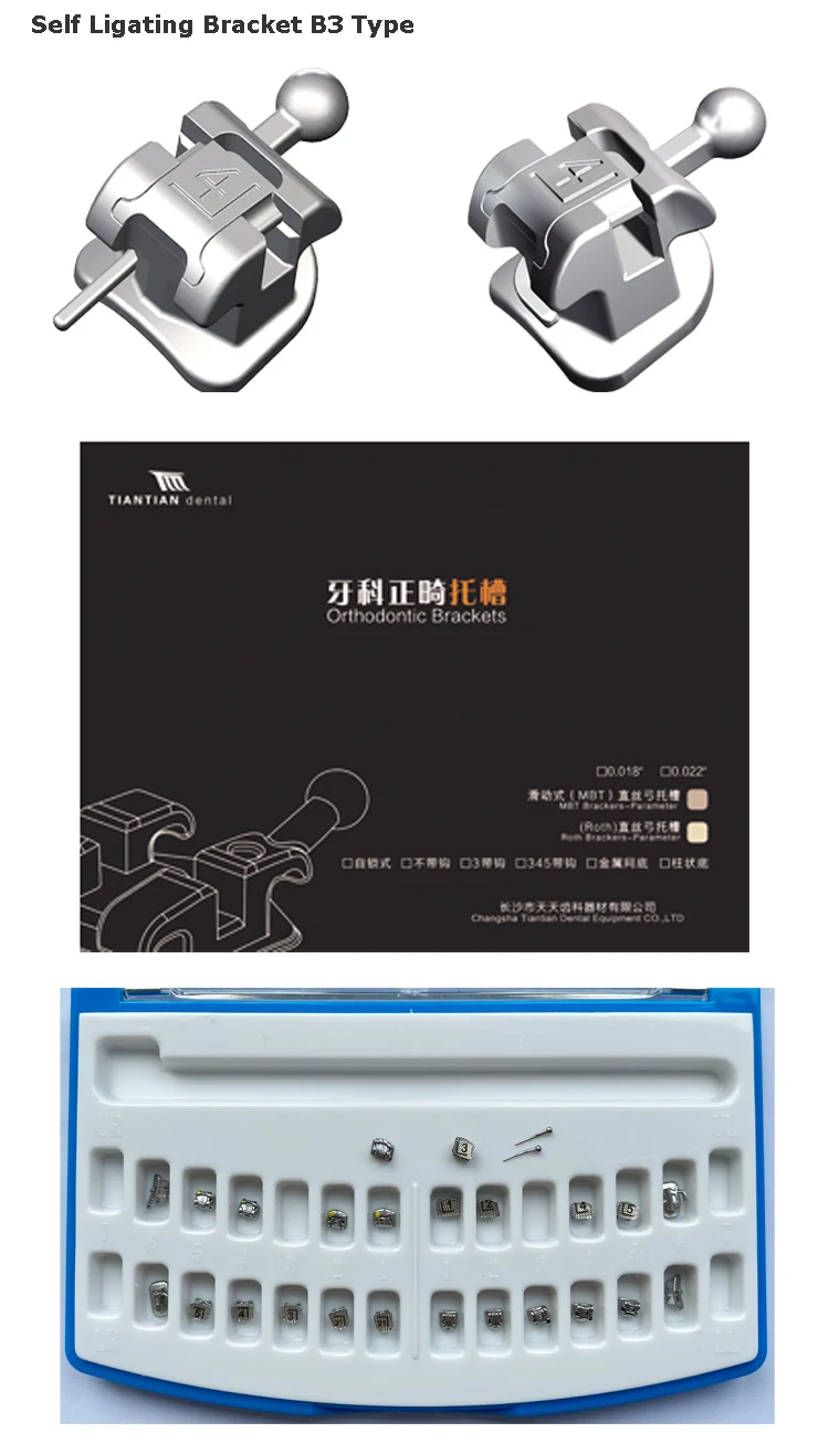 Dental Brackets Orthodontic Bracket Stainless Steel Manual Self ...