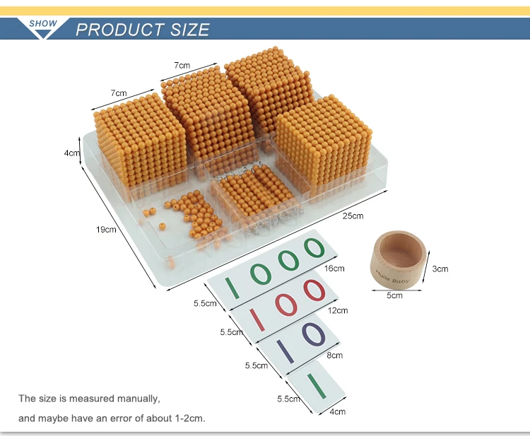 Montessori Golden Beads Materials Decimal System Bank Game Montessori ...