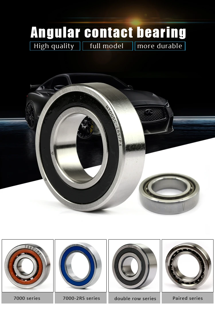 5200-2RS Angular Contact Ball Bearings - Double Row Seals for Motorbike ...