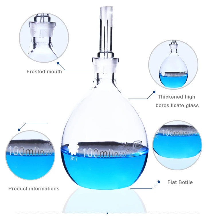 Laboratory Specific Gravity Bottle Cement Pycnometer Chatelier Flask ...