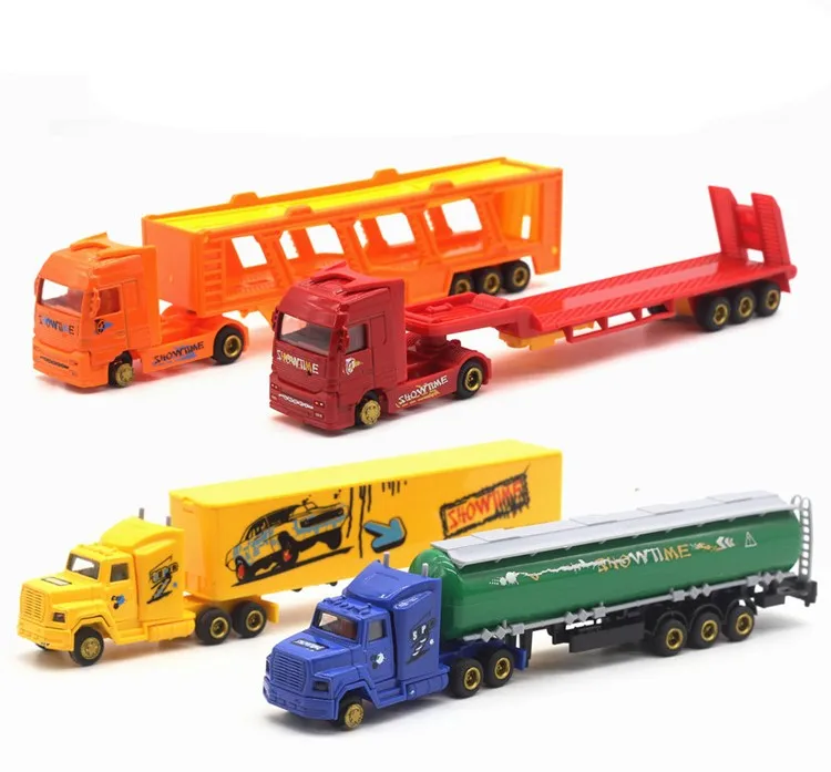 6-Piece Alloy Transport Vehicle Model Set Multi Style DIY Combination ...