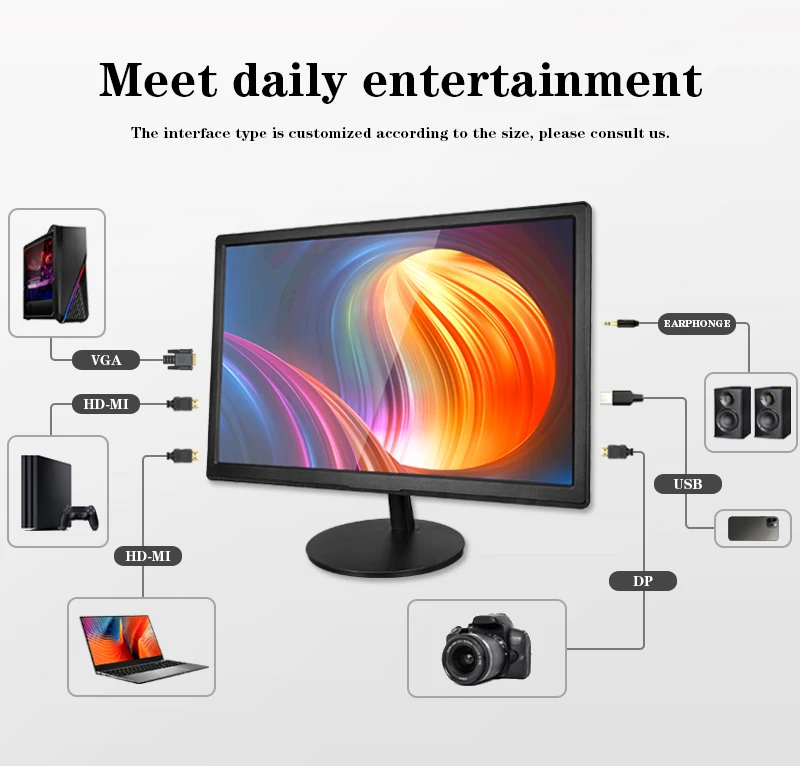 Flat Screen 32 Inch Widescreen DVI DP Led Desktop PC Computer Monitor ...