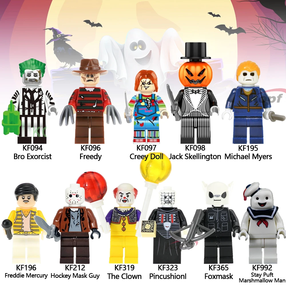 Halloween Cartoon Horror Movie Assemble Bricks Death Creey Doll Billy ...