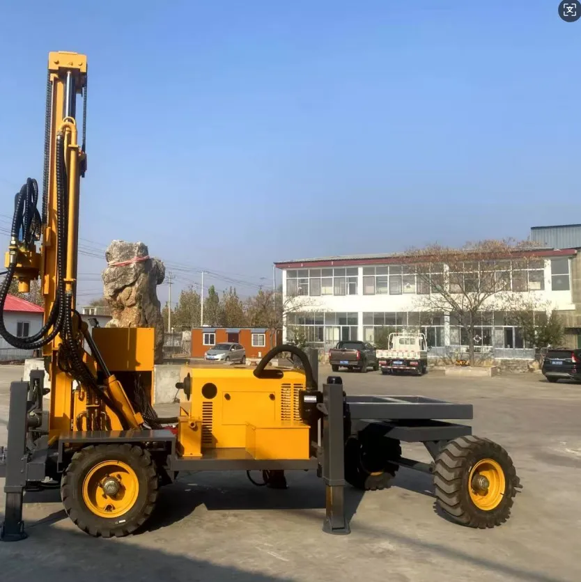 Small 100m 200m 300m drilling rig mini deep water drilling well feed ...