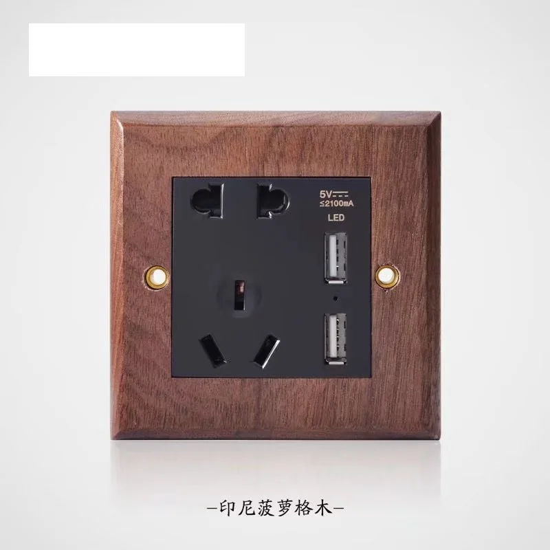 220V 10A Toggle Wall Switch Wood Panel Switch - Customized Support