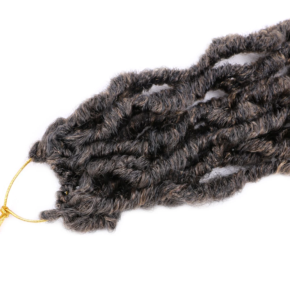 16inch 24inch Goddess Locs Crochet Hair River Faux Queen Locs Wavy ...