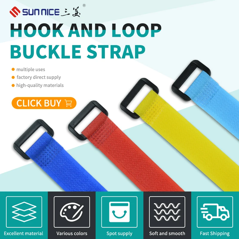 Hook and Loop Elastic Straps Hook and Loop Buckle Fastening Strap for ...