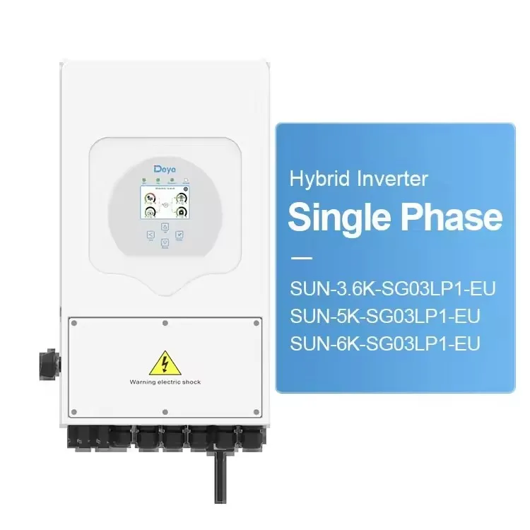 Deye Hybrid Inverter SUN-5K-SG03LP1-EU Solar Inverter 3kw 5kw 6kw 8kw Single Phase low voltage ...