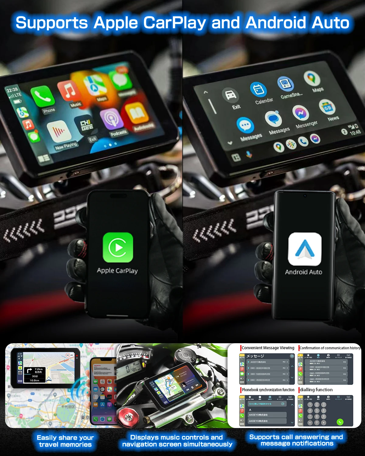 CHIGEE 5inch Screen Car Black Box - Dual Camera 4K Dash Cam