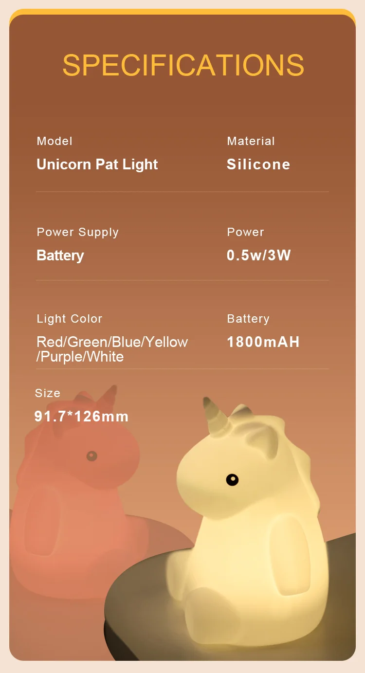 Decorative Small Soft Silicone Cute Pat Light Battery Version Color ...