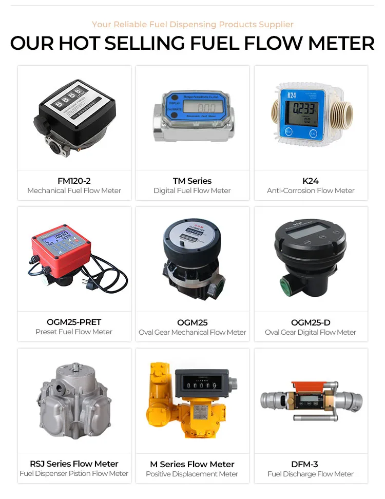 OGM Oval Gear Dc12v/24v Ac220v Flow Meter for Diesel & Gasoline