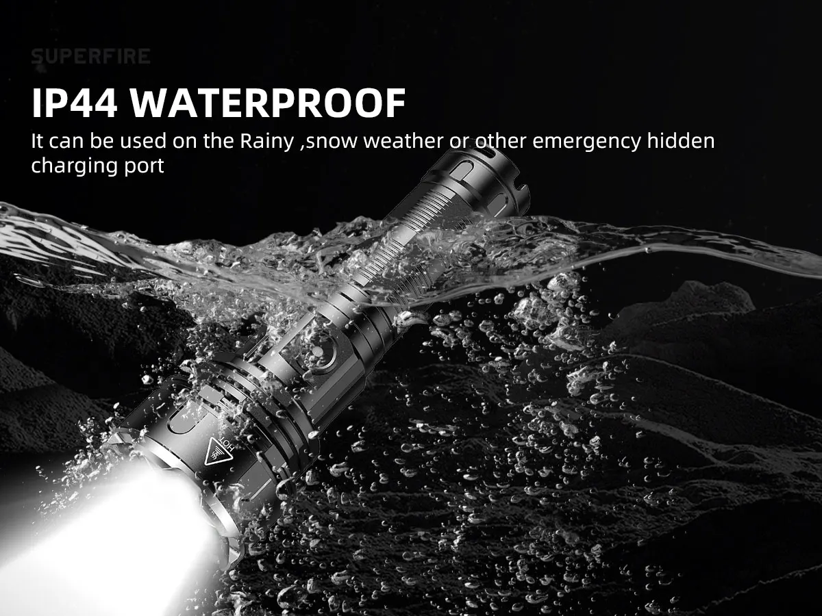 Super Bright 36W LED Flashlight - Long Range & Waterproof