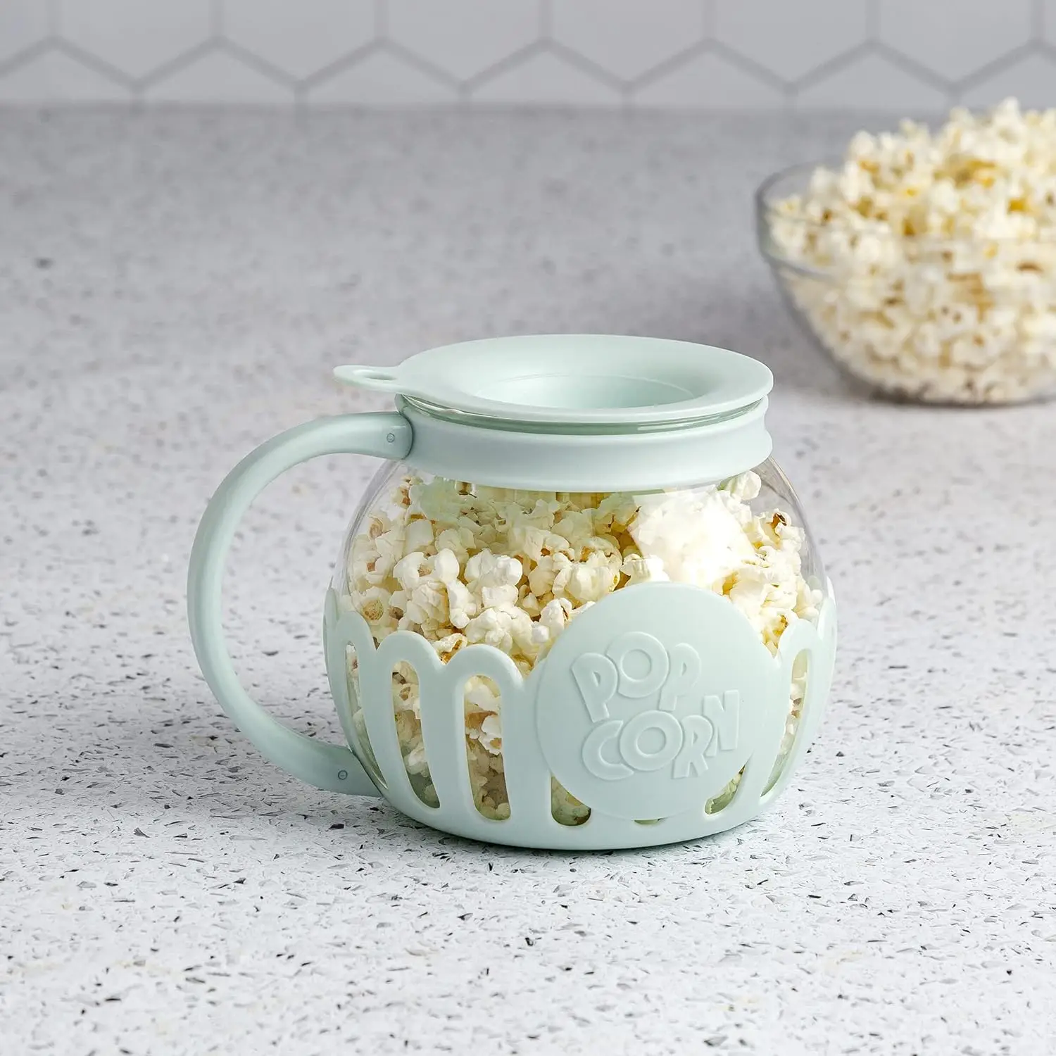 Glass Microwave Popcorn Popper 2.25qt Original Popcorn Jar With ...