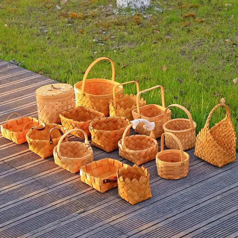 Handwoven Oval Bread Rattan Basket Hollow Design Gifting Basket Bowl ...
