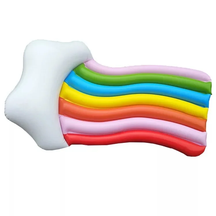 Inflatable Rainbow Water Floating Mat,Rainbow Inflatable Cloud Floating ...