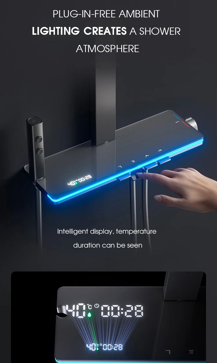 Modern Shower Bathroom Design Digital Display Luxury Showers Mixer Sets ...