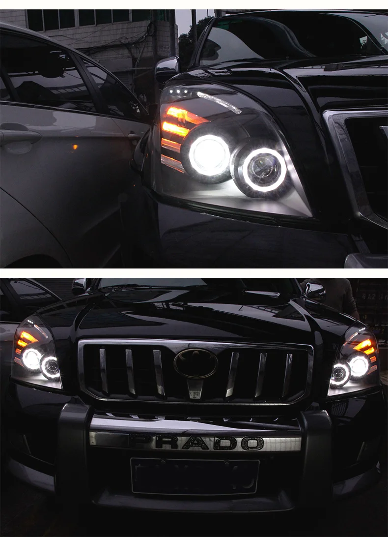 Modified Front Led Headlight for Lc 120 Series Fj120 2003-2009 Prado ...