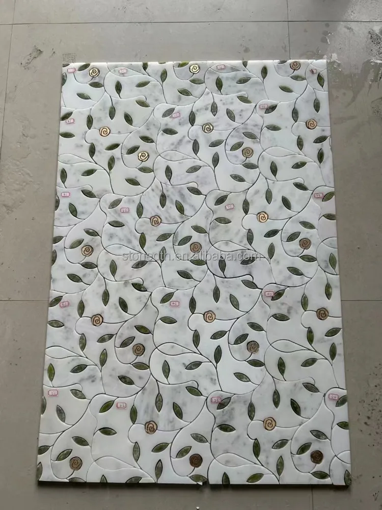 DTH Modern White Marble Mosaic Tile Dolomite Stone Wall Cladding for ...