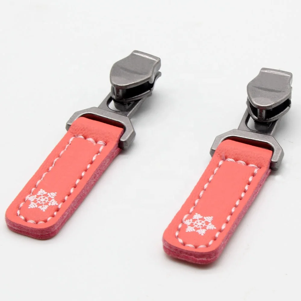 Custom Genuine Leather Zipper Pull - Eco-Friendly & Durable