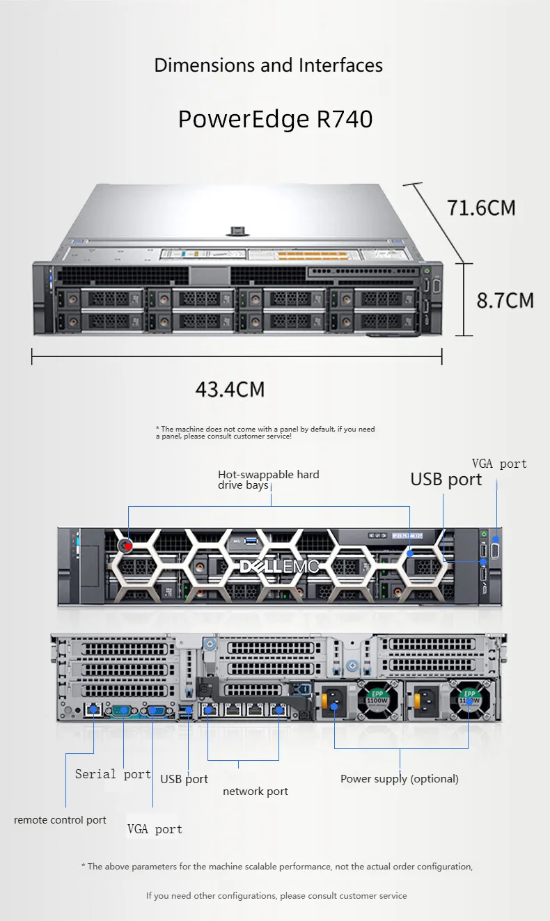 Brand New Dell Poweredge R740 Rack Server Xeon Gold 5222 Cpu Memory ...