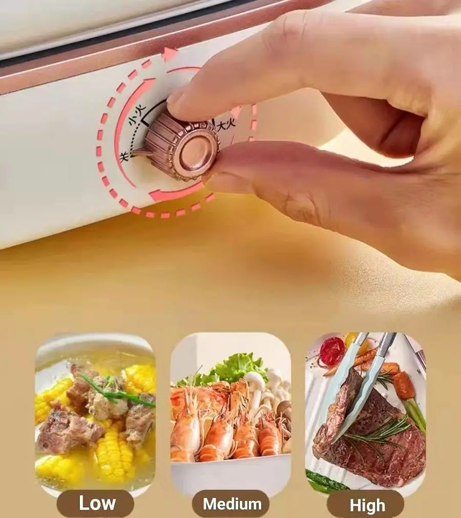 Multi-function High Quality Double Pan 2 In 1 Electric Skillet Cooker ...