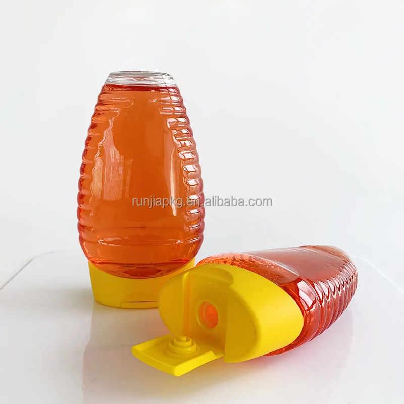 270ml & 310ml Inverted Plastic Honey Bottle with Curved Lid
