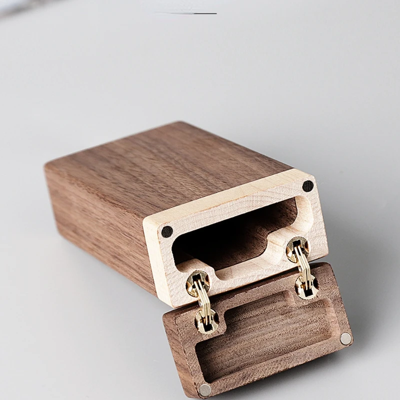 Clamshell Creative Solid Wood Cigarette Box Smoking Accessories 10 ...
