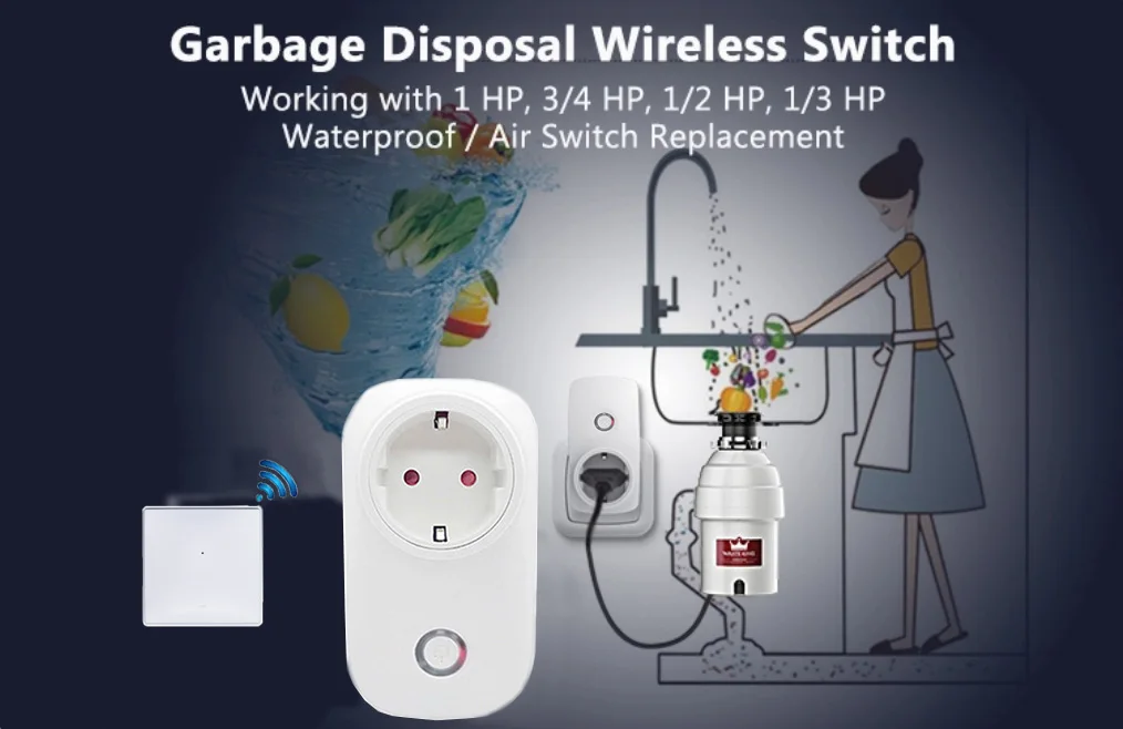 Wireless Switch Kit For Food Waste Disposer Sink Top Kinetic Wireless ...