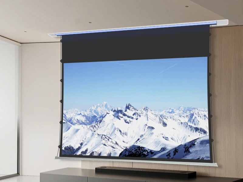 120 Inch Electric Ceiling Recessed Projector Screen Voice Control ...