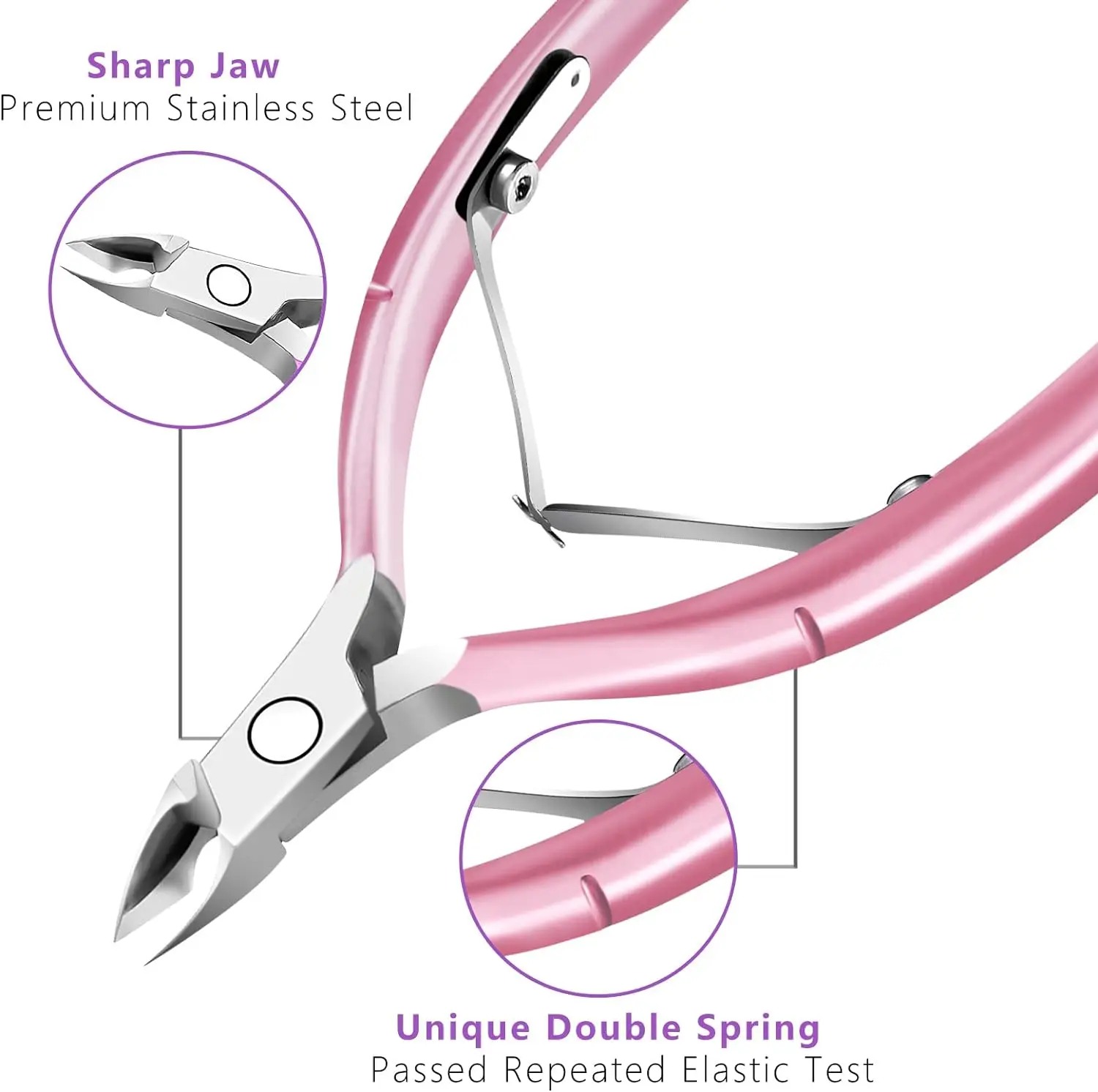 Cuticle Trimmer with Cuticle Pusher and Scissors, Cuticle Remover ...