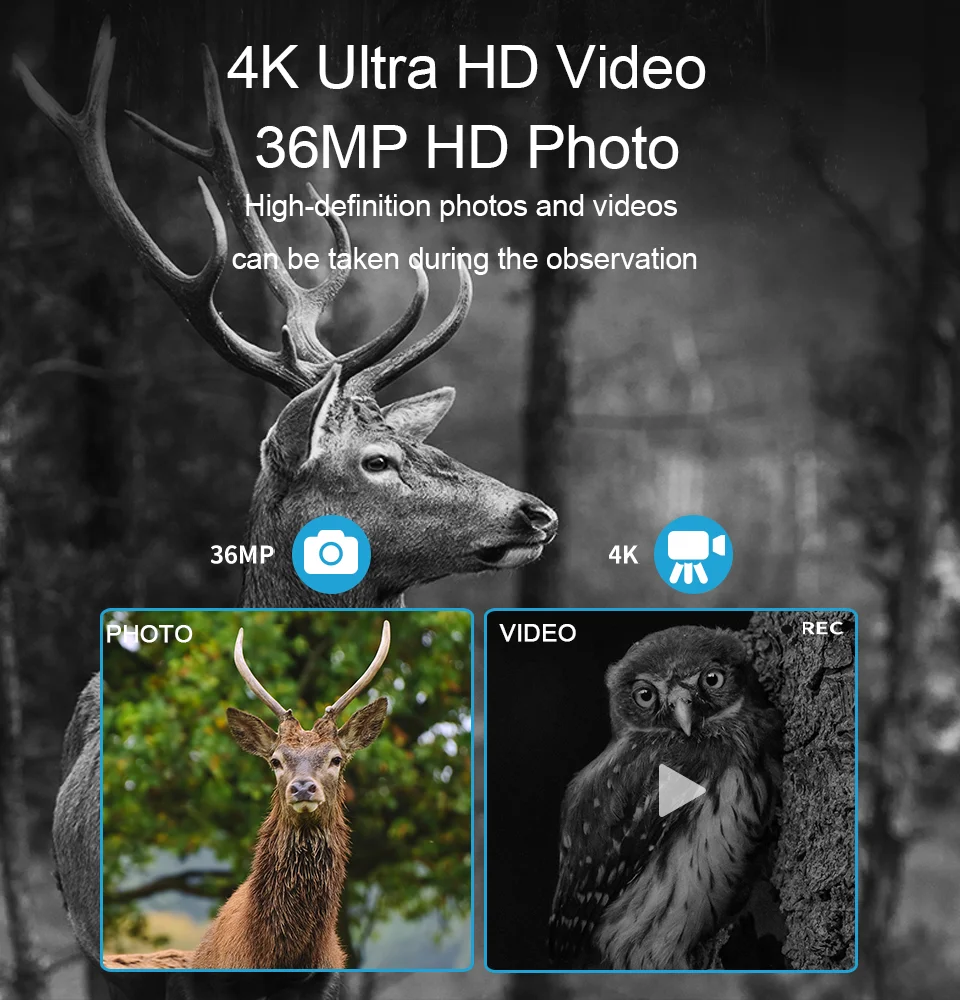 Gvda 4k Night Vision Binocular Camera Device Digital Hunting Telescope ...