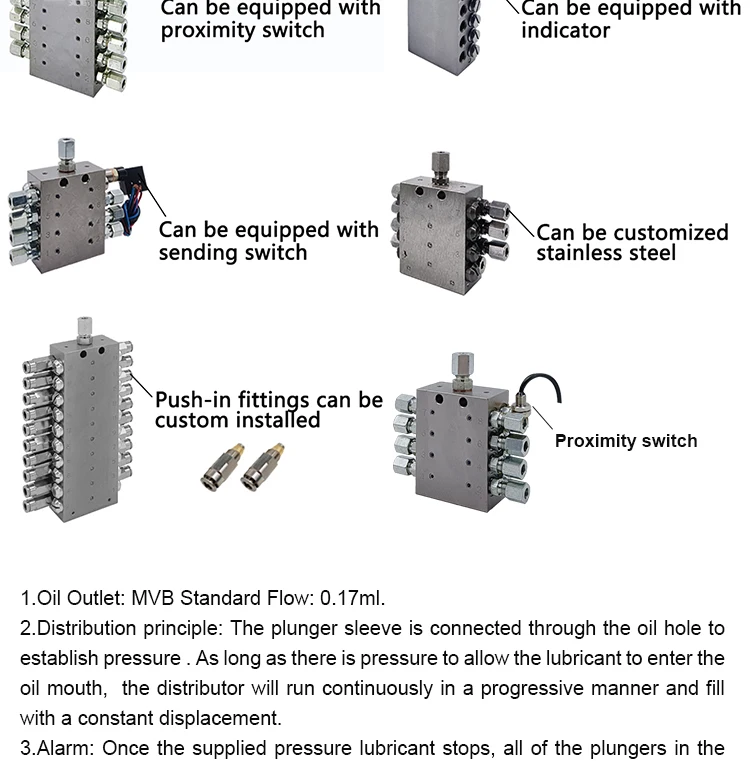 Grease Lubrication Manifold Block Grease Lubricant Metering Device Valve Progressive Grease ...