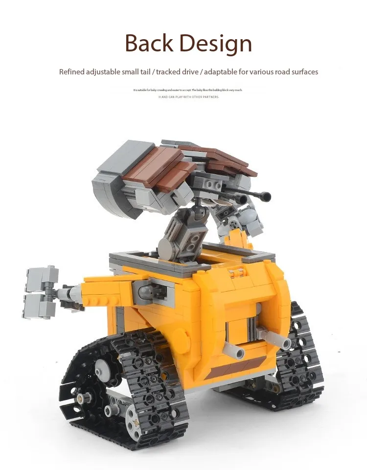 687 Pcs+ WALL E Building Blocks the Robot Building Brick Toys for Girls ...