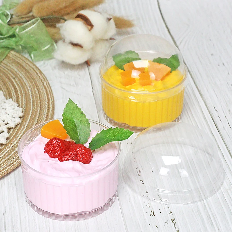 Alibaba.com: 5 oz small square PS dessert cups with lid, disposable ...