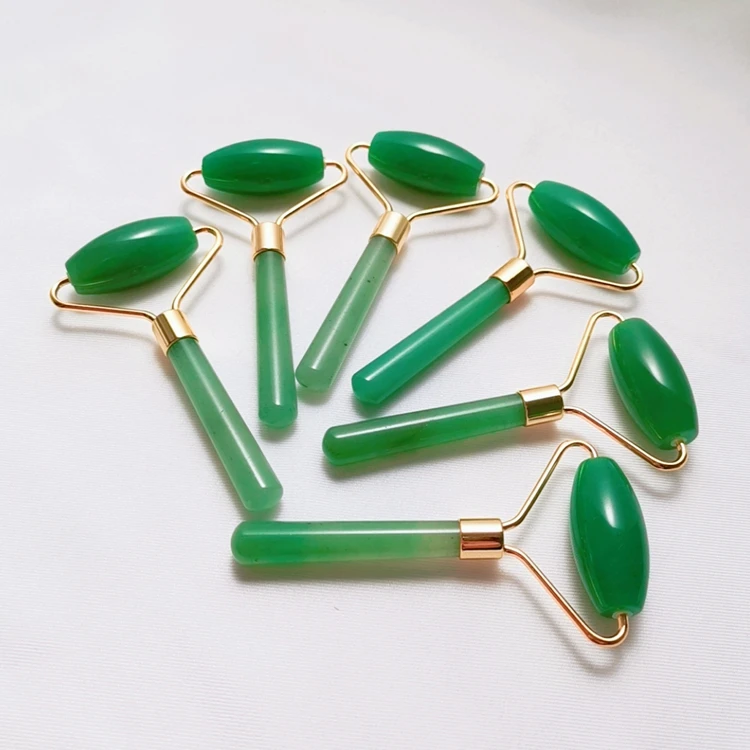 2026 Chinese Factory Royal Mini Green Jade Massage Roller and Gua Sha ...
