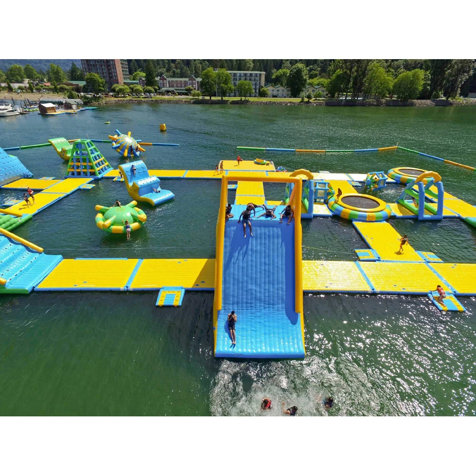 Giant Island Inflatable Floating Water Park - 63x36m